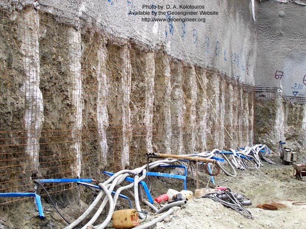 Deep supported excavation in Aigiptou square, Athens, Greece ...