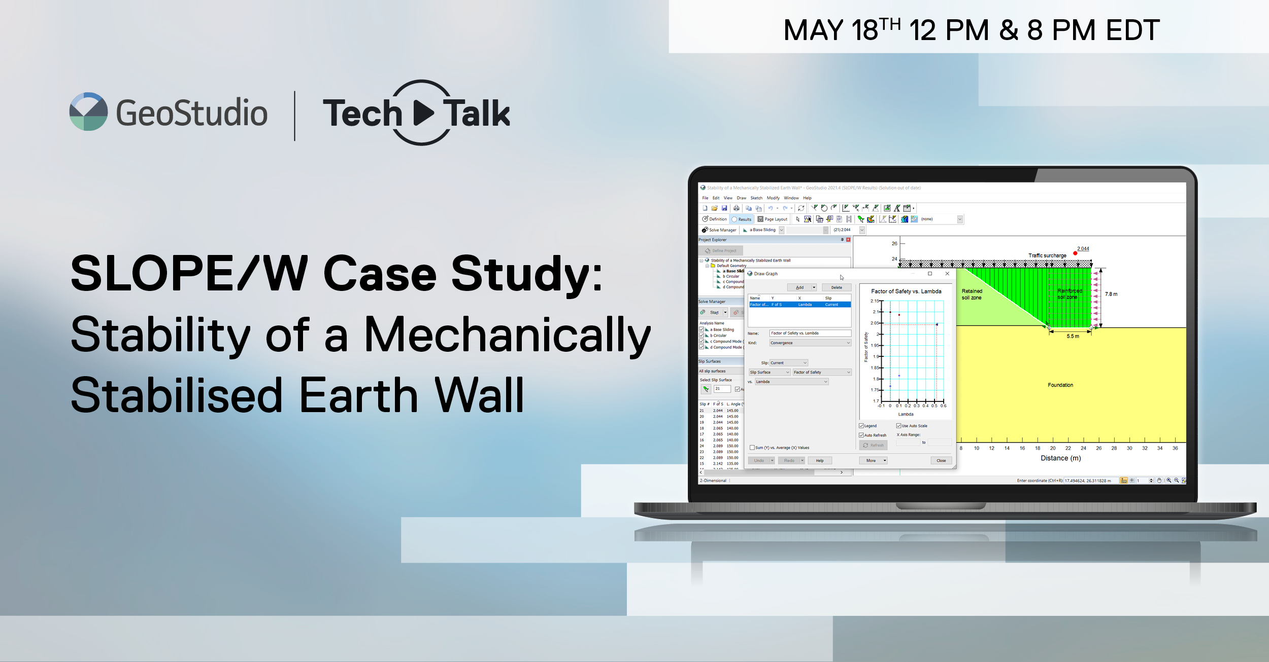 GeoStudio TechTalk SLOPE W Case Study Stability Of A Mechanically
