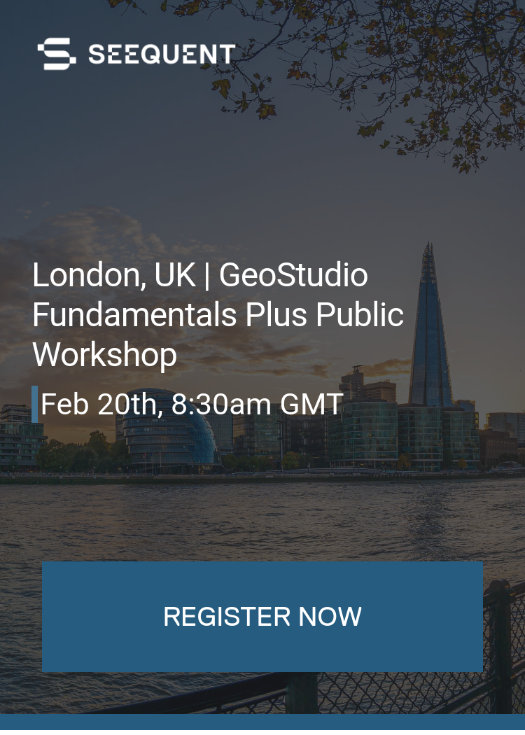 GeoStudio Fundamentals Plus Public Workshop, London, UK | Geoengineer.org