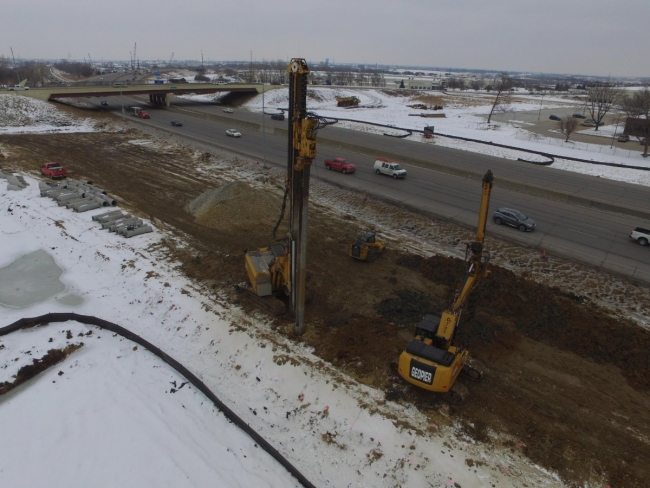 Geopier X1® elements to provide retaining wall support | Geoengineer.org