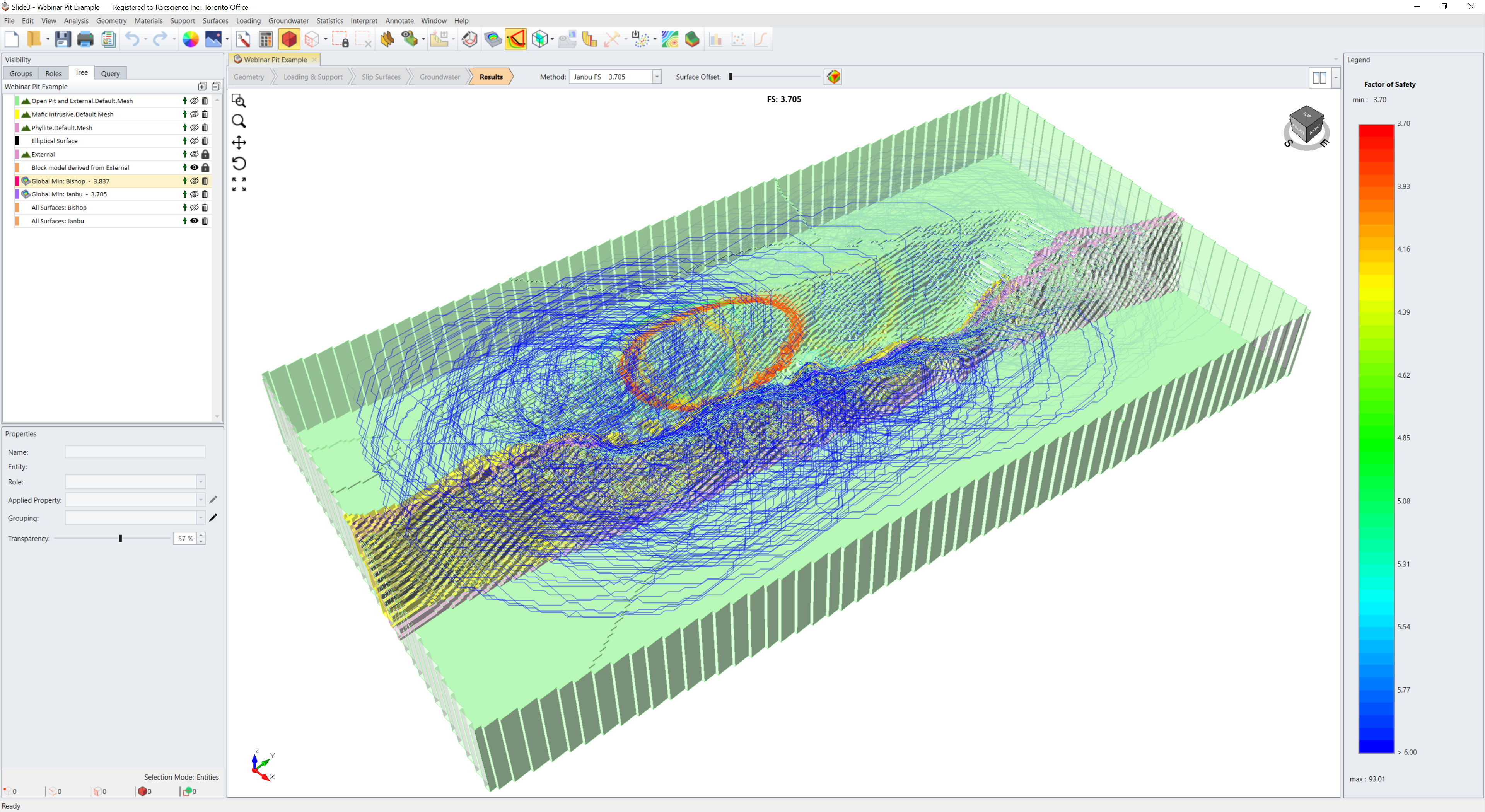 Block Model Import & Slope Analysis in Slide3 | Geoengineer.org