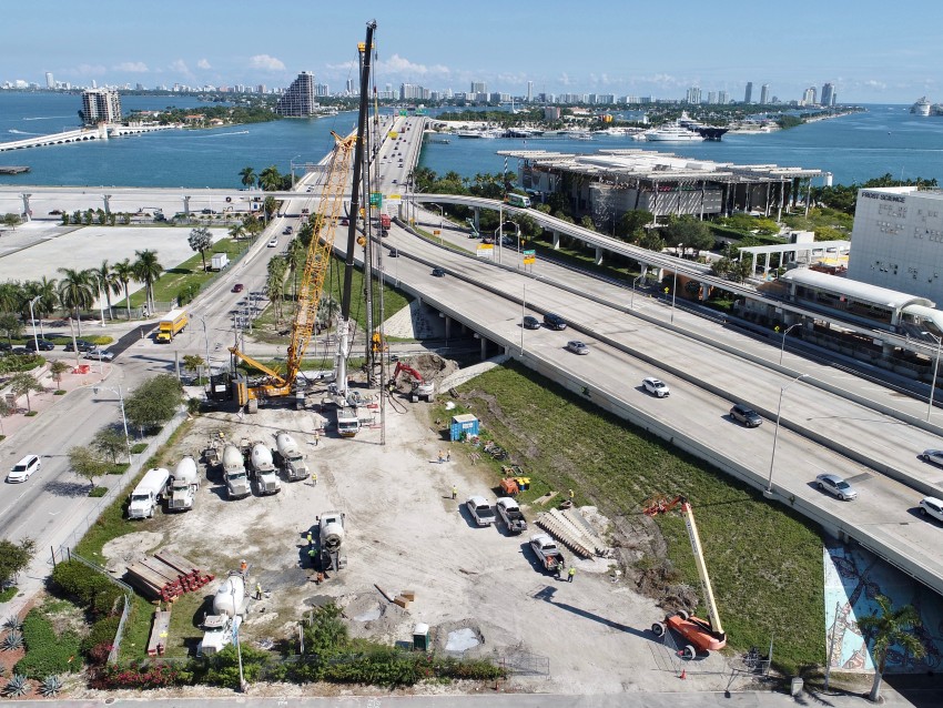 Miami 6-Arch Signature Bridge Auger Cast Pile Solution | Geoengineer.org
